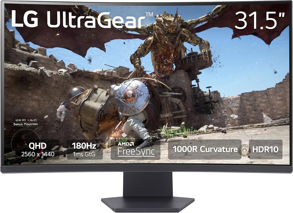LG 32GS60QC-B Ultragear 32-inch Curved Gaming Monitor | Tech Zone